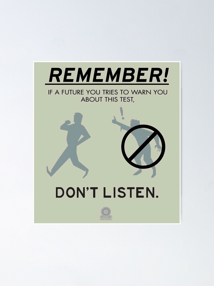 Portal 2 Aperture Science Safety Poster Posters sold by Mila | SKU ...