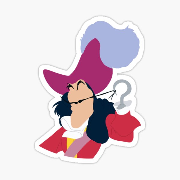 "Minimalist Captain Hook" Sticker for Sale by DisSpooks | Redbubble
