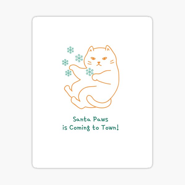 "santa paws" Sticker for Sale by RoyFocker | Redbubble