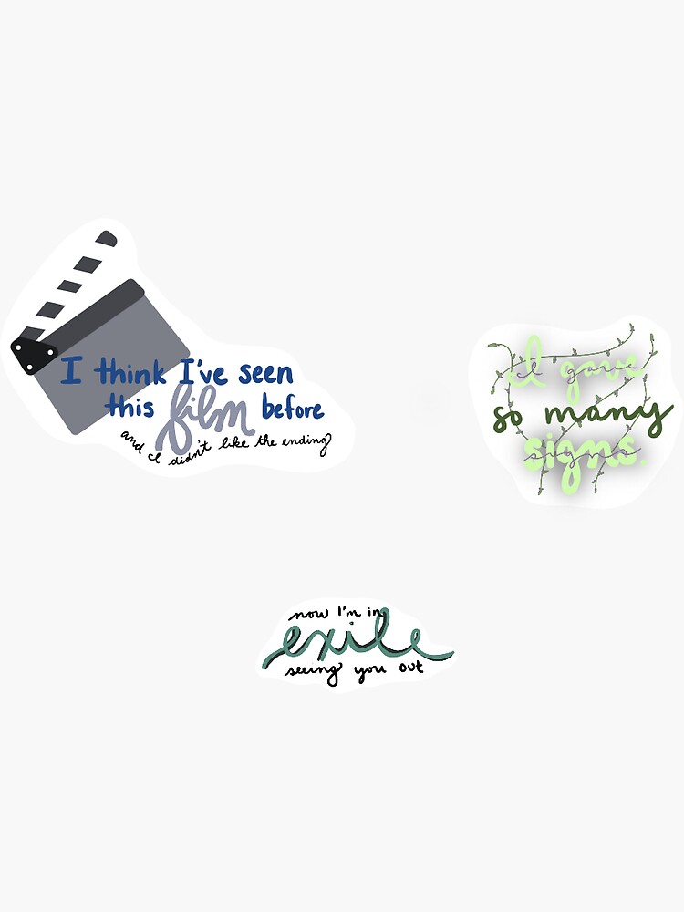 "Taylor Swift Exile Sticker Pack" Sticker for Sale by elisagabriel2 ...