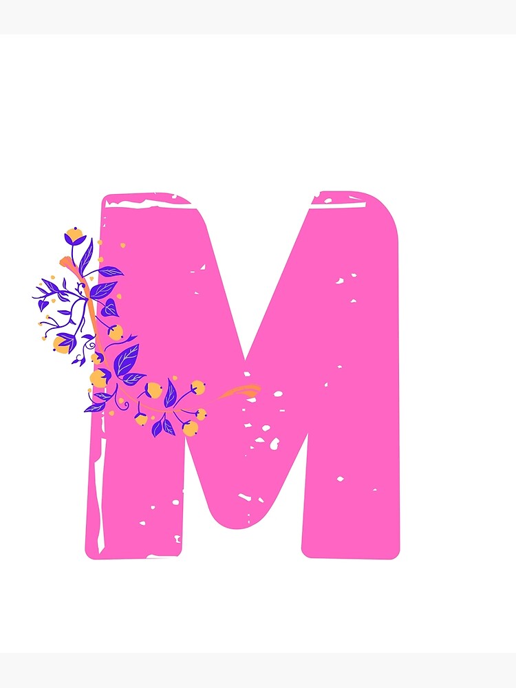 Póster «Letra M Rosa Diseño» de LiteFeather1 | Redbubble