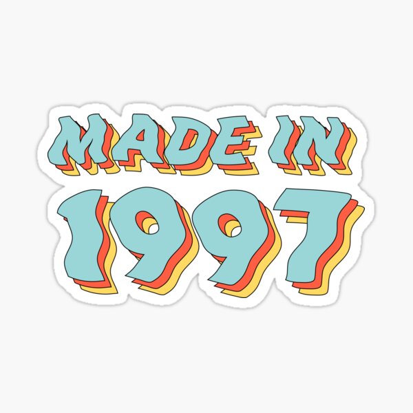 " Made in 1997 stickers, Made In The 90s, car stickers, bumper stickers ...