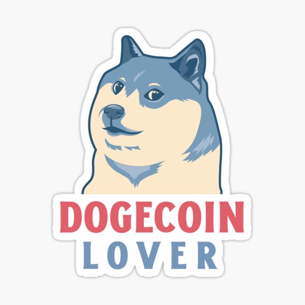 "Dogecoin Gifts Retro Dogecoin Lover" Sticker by TamGustam | Redbubble