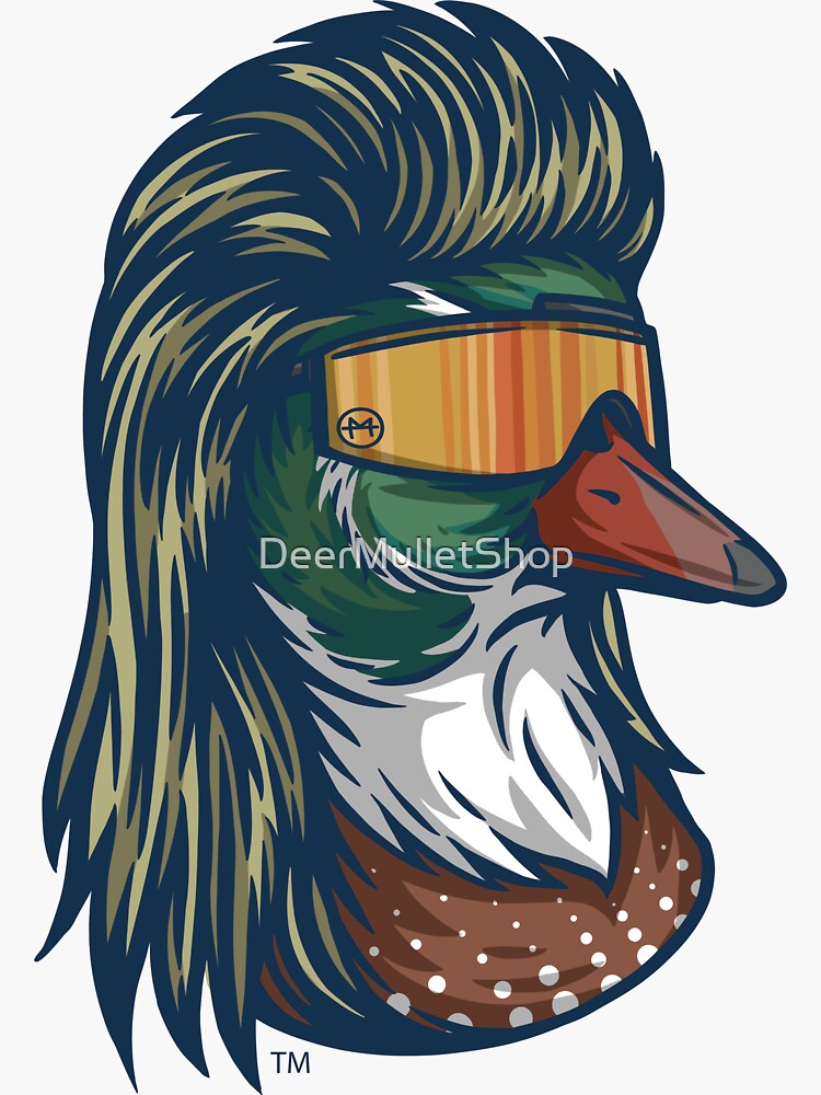 "Duck Mullet" Sticker by DeerMulletShop | Redbubble