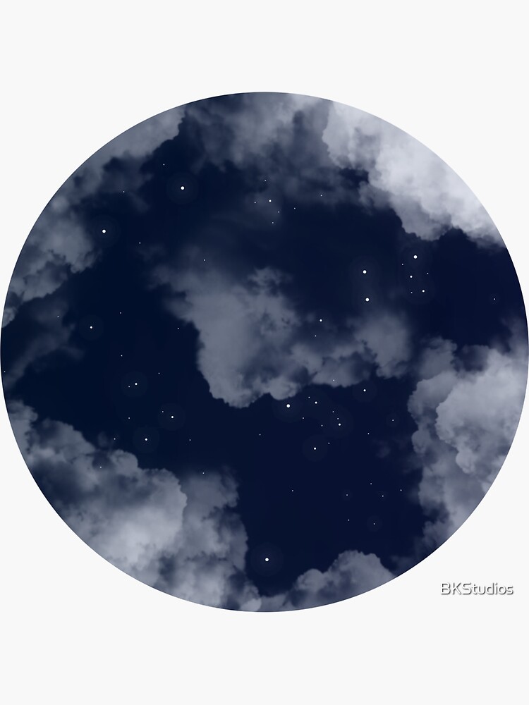 "Night Sky Circle" Sticker by BKStudios | Redbubble