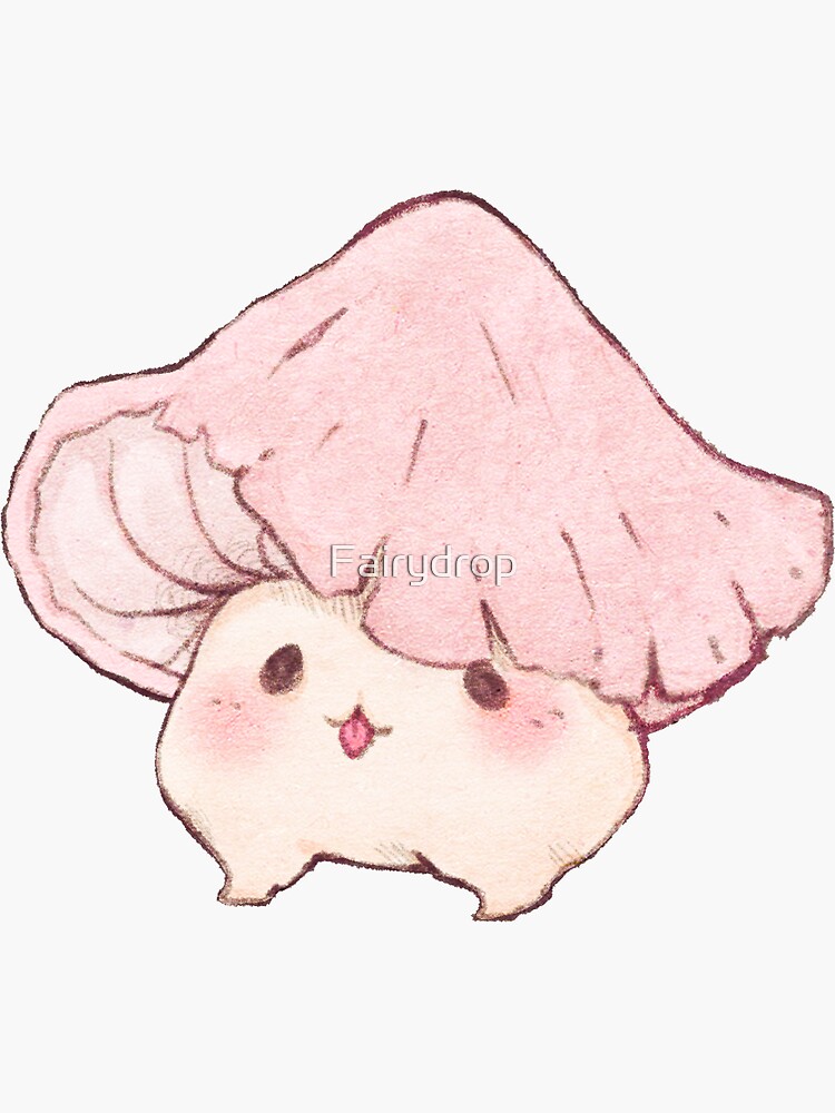 "Mlem Pink Mushroom " Sticker for Sale by Fairydrop | Redbubble