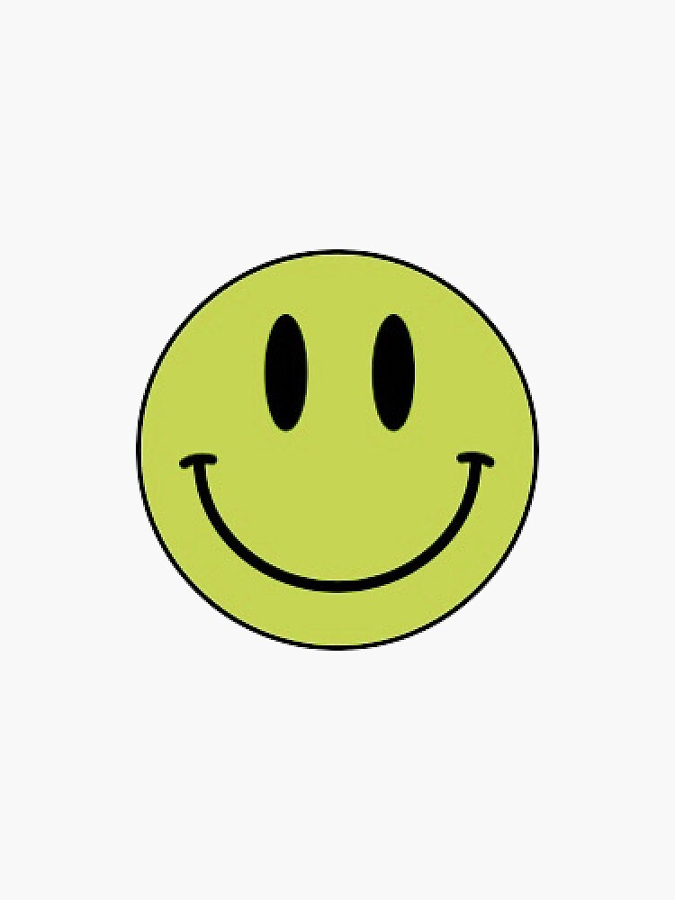 "green smiley face" Sticker by strawberrymllk | Redbubble