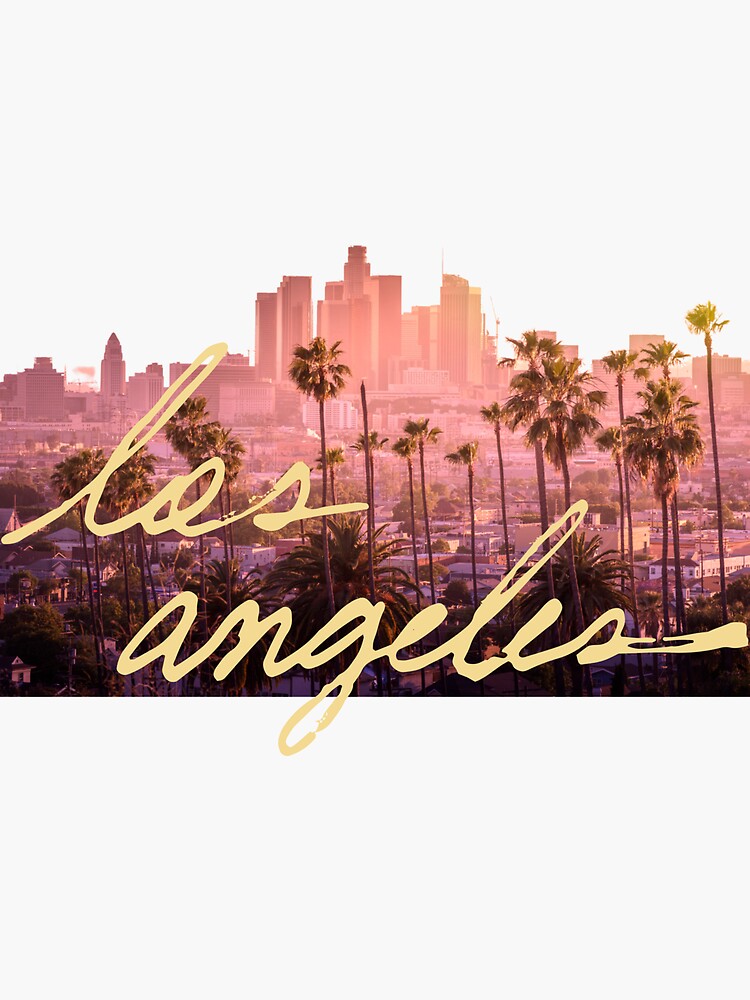 "Los Angeles Colorful" Sticker by Pankas | Redbubble