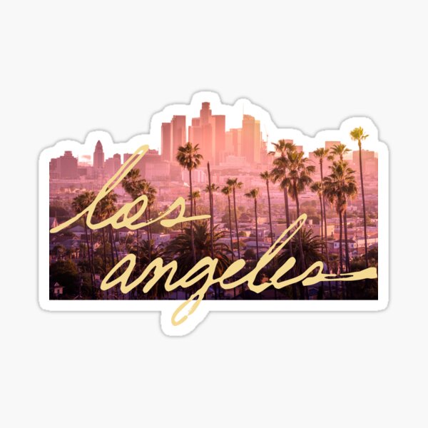 "Los Angeles Colorful" Sticker by Pankas | Redbubble