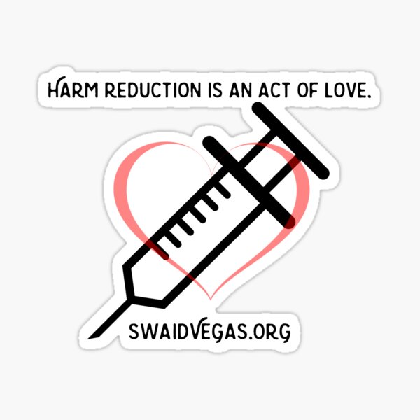 "Harm reduction" Sticker for Sale by SWAIDVegas | Redbubble