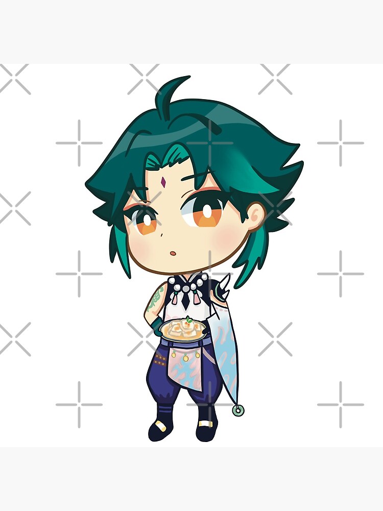 "Genshin Impact Xiao Chibi" Art Print by PeachSkyStudio | Redbubble