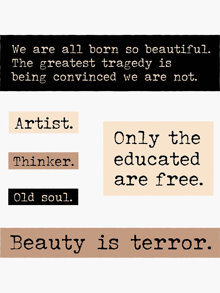 "Dark academia quotes pack" Sticker by Pictandra | Redbubble