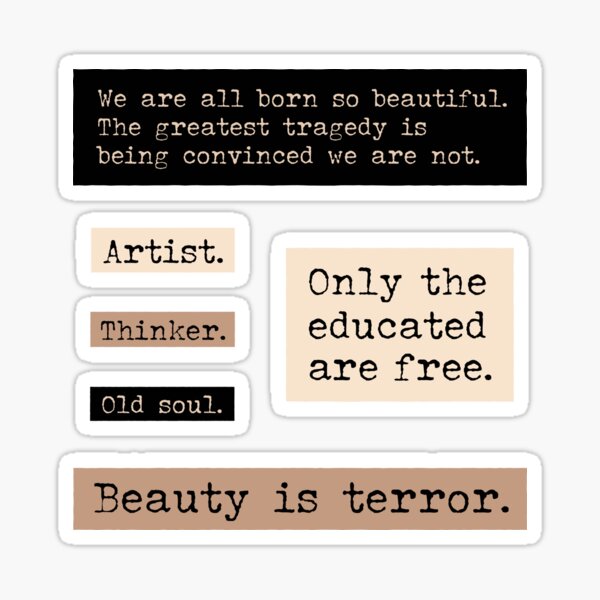 "Dark academia quotes pack" Sticker by Pictandra | Redbubble