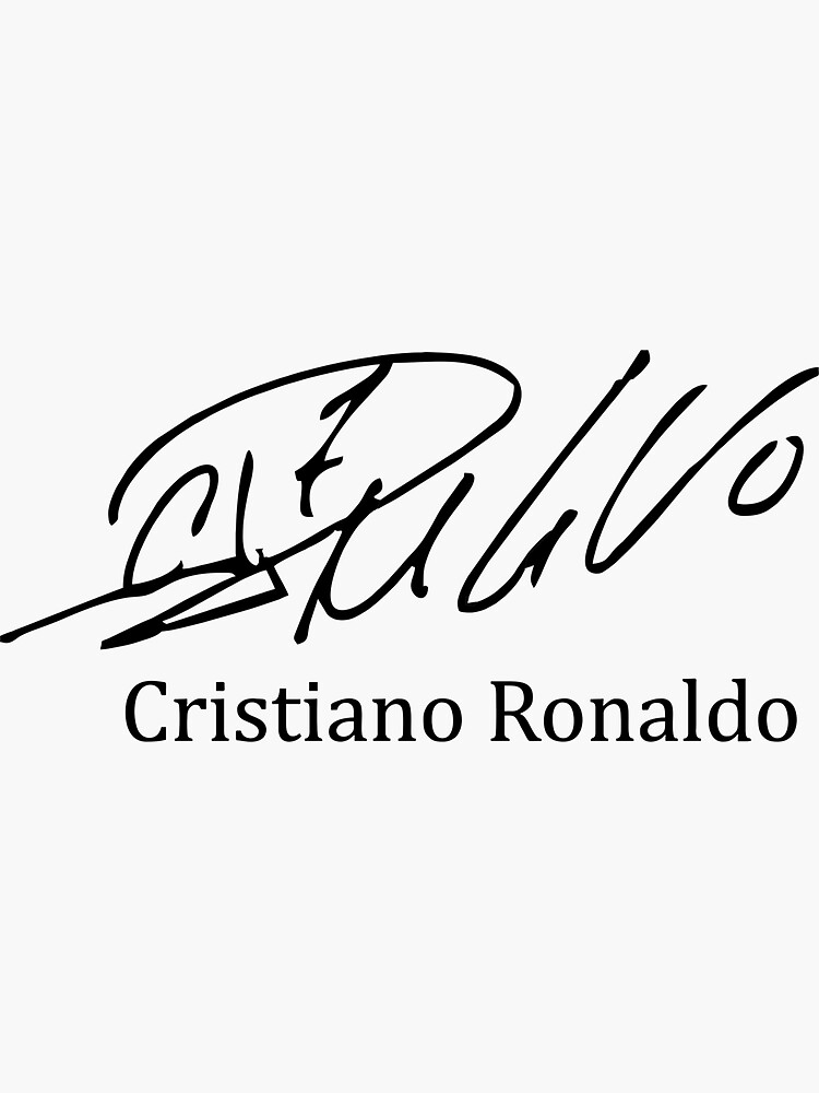 "Cristiano Ronaldo Signature." Sticker for Sale by GuruEdgy | Redbubble