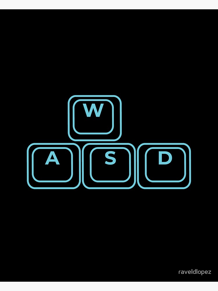 "WASD Keyboard Buttons" Sticker for Sale by raveldlopez | Redbubble