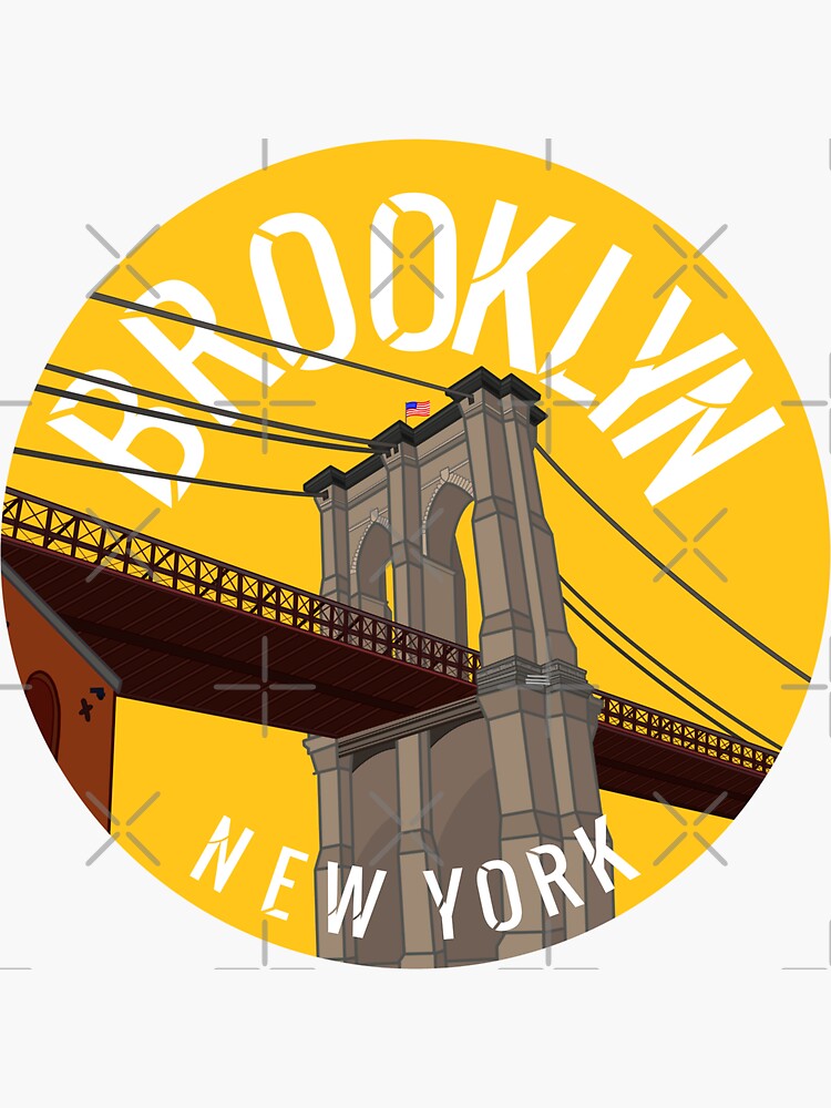 "Brooklyn Bridge, Brooklyn" Sticker for Sale by lunajane | Redbubble