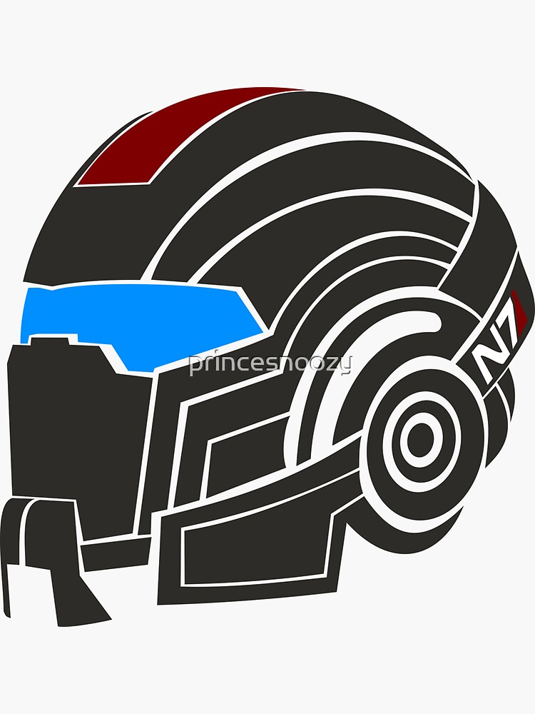 "Mass Effect | Helmet 1" Sticker for Sale by princesnoozy | Redbubble