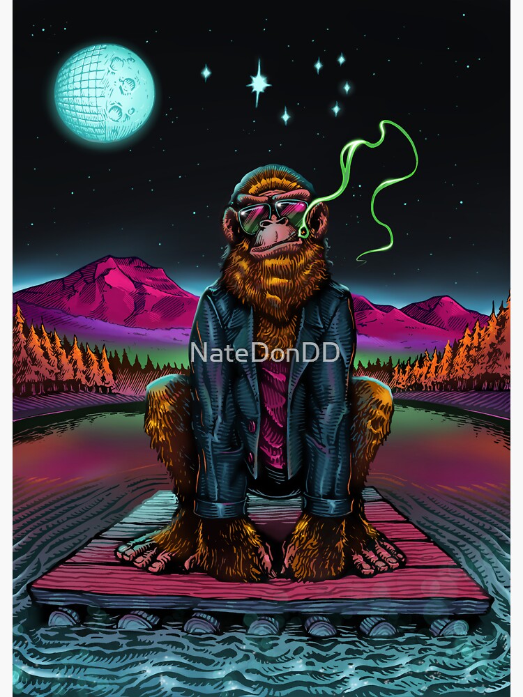 "Disco Monkey" Sticker for Sale by NateDonDD | Redbubble