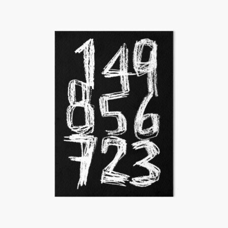 "Random White Numbers Numberblock" Art Board Print by badlydrawnbabe ...