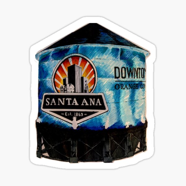 "Santa Ana Water Tower" Sticker for Sale by Mrwhiskey1814 | Redbubble