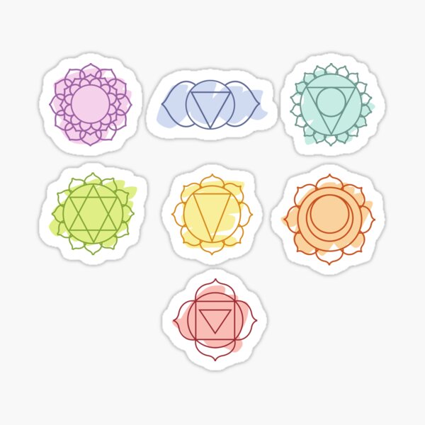 "7 Chakras Sticker Pack - Part 2" Sticker for Sale by PandaParcels ...