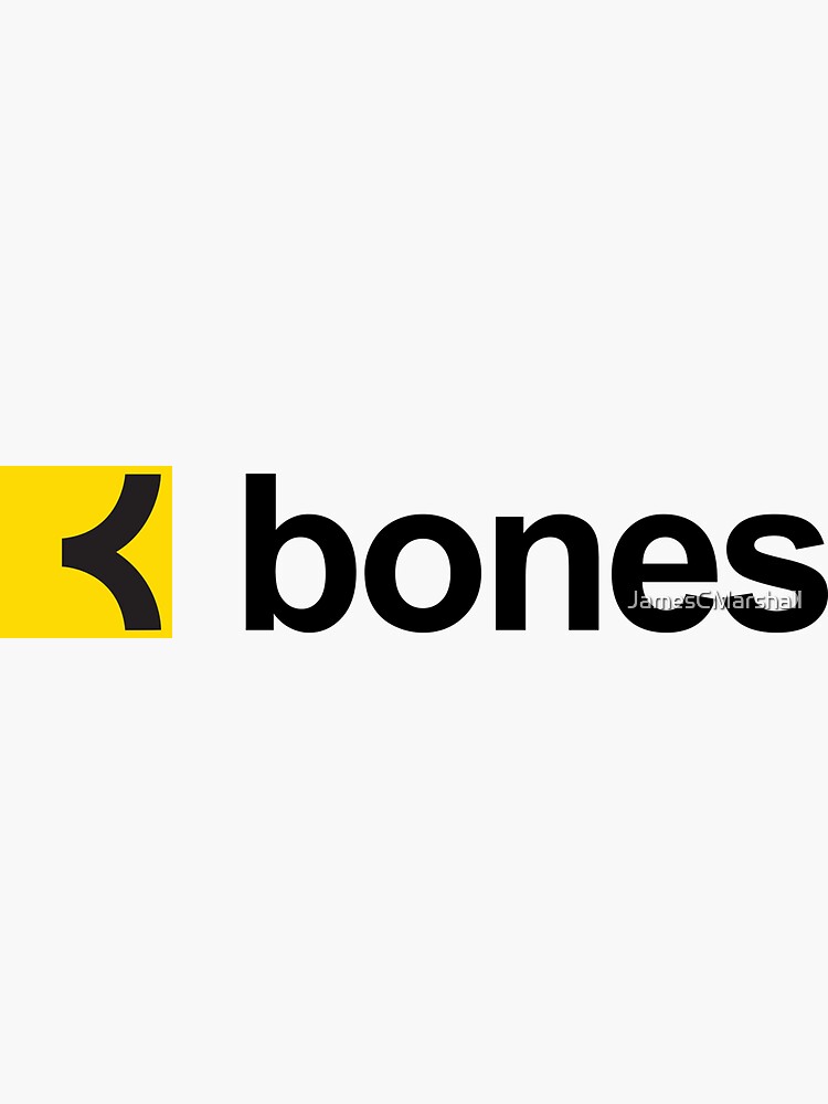 "Bones logo" Sticker for Sale by JamesCMarshall | Redbubble