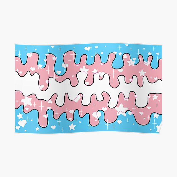 "Sparkle Trans Pride Flag" Poster by Seaotter9000 | Redbubble