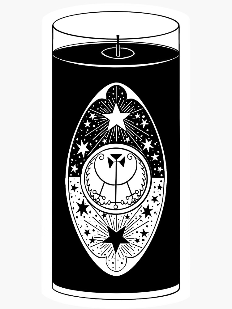 " Occult Candle Sticker " Sticker for Sale by Raineydaysart | Redbubble
