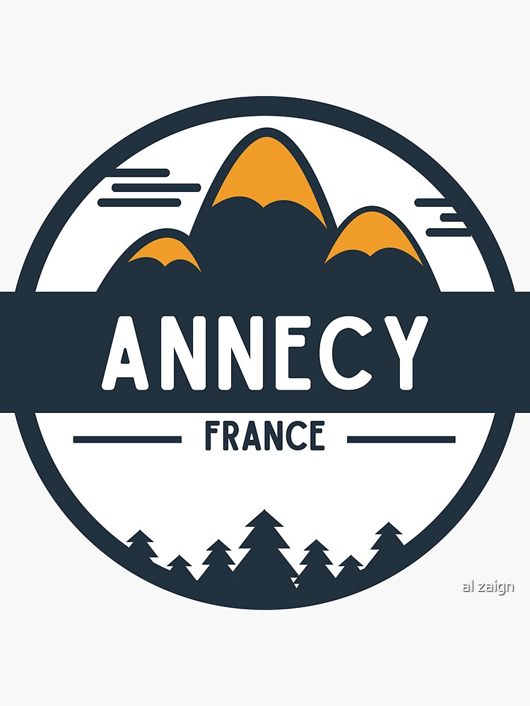 "Annecy France Mountain Badge" Sticker for Sale by saidzainoun | Redbubble