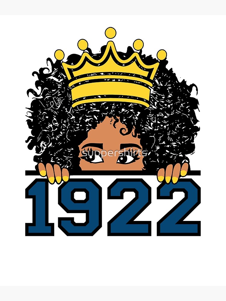 "SGRho 1922 Crown Sigma Afro Hair Gamma Nail" Poster for Sale by ...