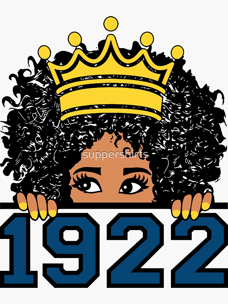 "SGRho 1922 Crown Sigma Afro Hair Gamma Nail" Sticker for Sale by ...