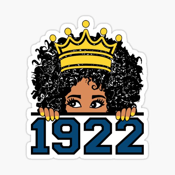 "SGRho 1922 Crown Sigma Afro Hair Gamma Nail" Sticker for Sale by ...