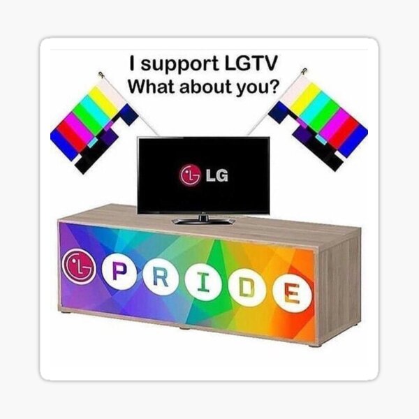 "LGTV Pride" Sticker for Sale by 12eels | Redbubble