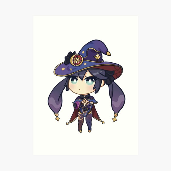 "Genshin Impact Mona Chibi" Art Print for Sale by PeachSkyStudio ...