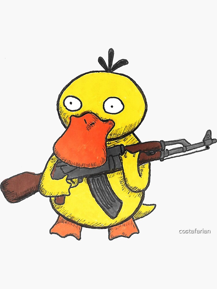 "Duck Duck AK" Sticker for Sale by costafarian | Redbubble