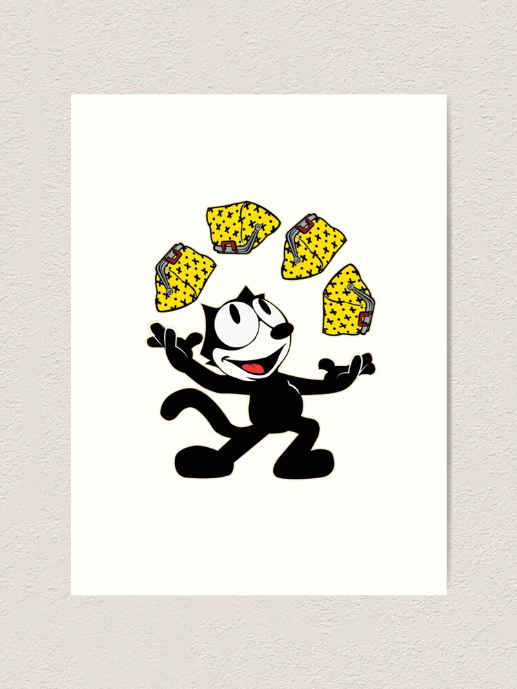"Felix the Cat Juggling Magic Bags Felix Cat Cartoon Old School Retro ...
