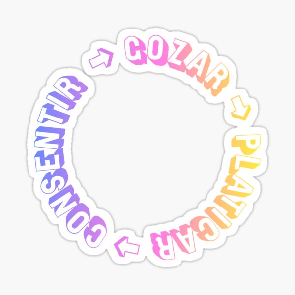 "Consentir, Gozar, Platicar" Sticker for Sale by lajefa-designs | Redbubble