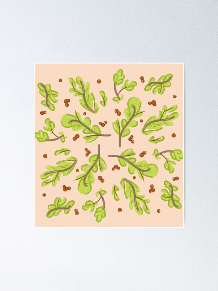 "Green Leafy" Poster for Sale by KookiePalette | Redbubble