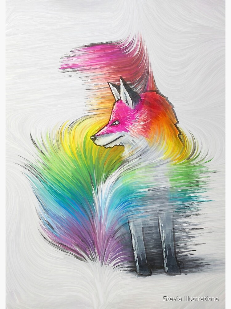 "Rainbow Fox Flow" Framed Art Print for Sale by babysteve | Redbubble