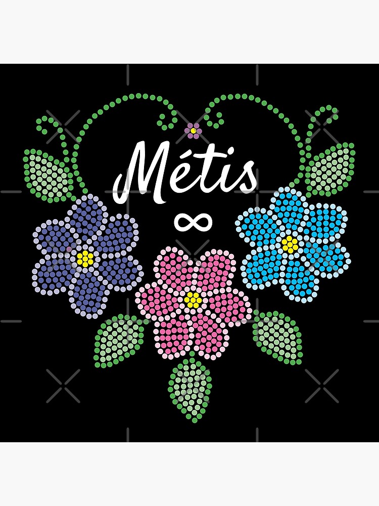 "Metis beaded flowers " Poster for Sale by LovetannCreate | Redbubble