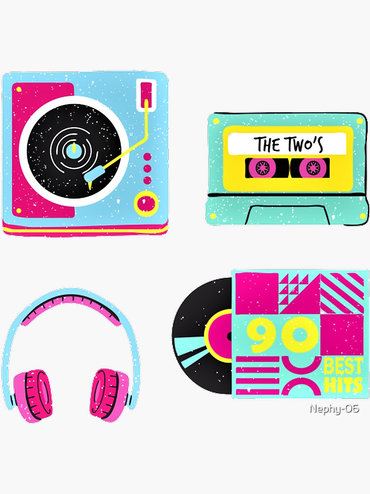 "The 90's music sticker pack " Sticker by Nephy-06 | Redbubble