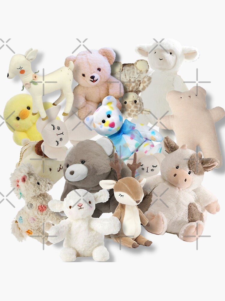 "Stuffie collection" Sticker for Sale by BeetleCreep | Redbubble
