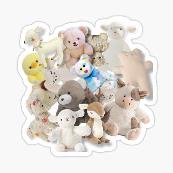 "Stuffie collection" Sticker for Sale by BeetleCreep | Redbubble