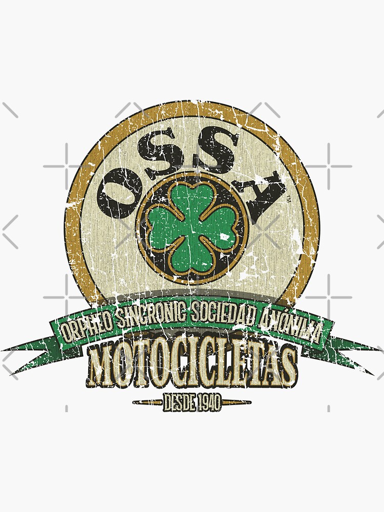 "OSSA Motocicletas 1940" Sticker for Sale by AstroZombie6669 | Redbubble