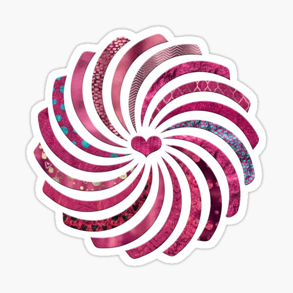 "Pinwheel Spiral Heart " Sticker for Sale by squishyrainbow | Redbubble