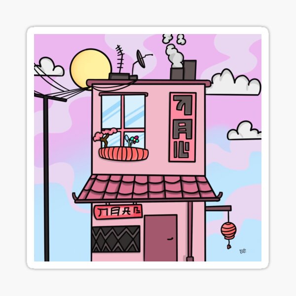 "Japanese House" Sticker for Sale by BrushArtz | Redbubble