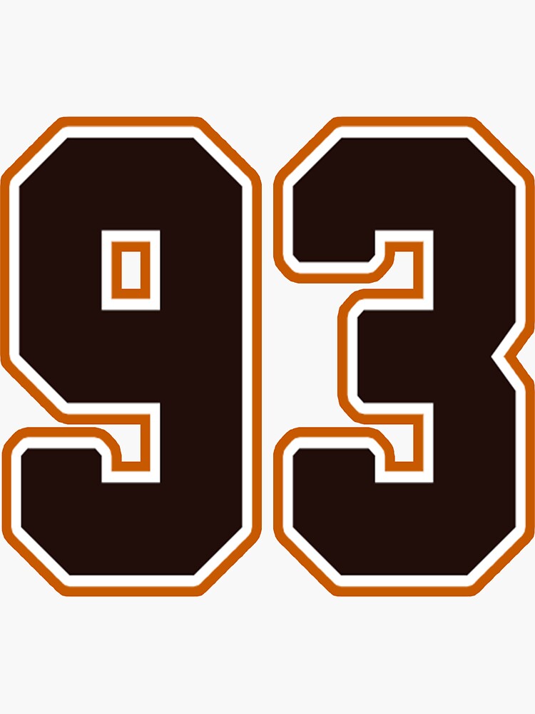"93 Sports Number Ninety-Three Jersey" Sticker for Sale by Griefkillers ...