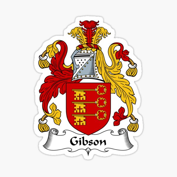 "Gibson Coat of Arms / Gibson Family Crest" Sticker for Sale by ...