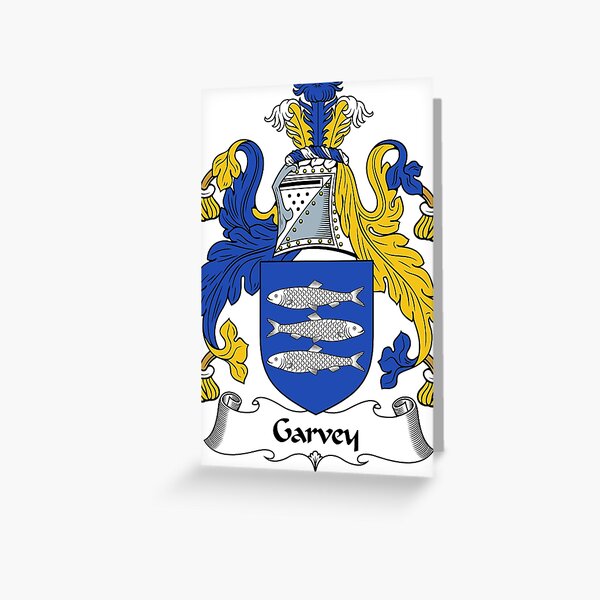 "Garvey Coat of Arms / Garvey Family Crest" Greeting Card by ...