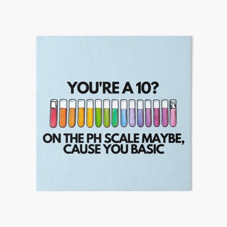 Lámina rígida «Escala De pH Química Meme» de colormazing | Redbubble